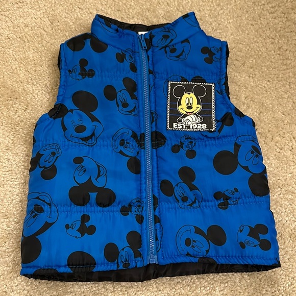 Disney | Jackets & Coats | Disney Mickey Mouse Boys Vest Size 8m | Poshmark